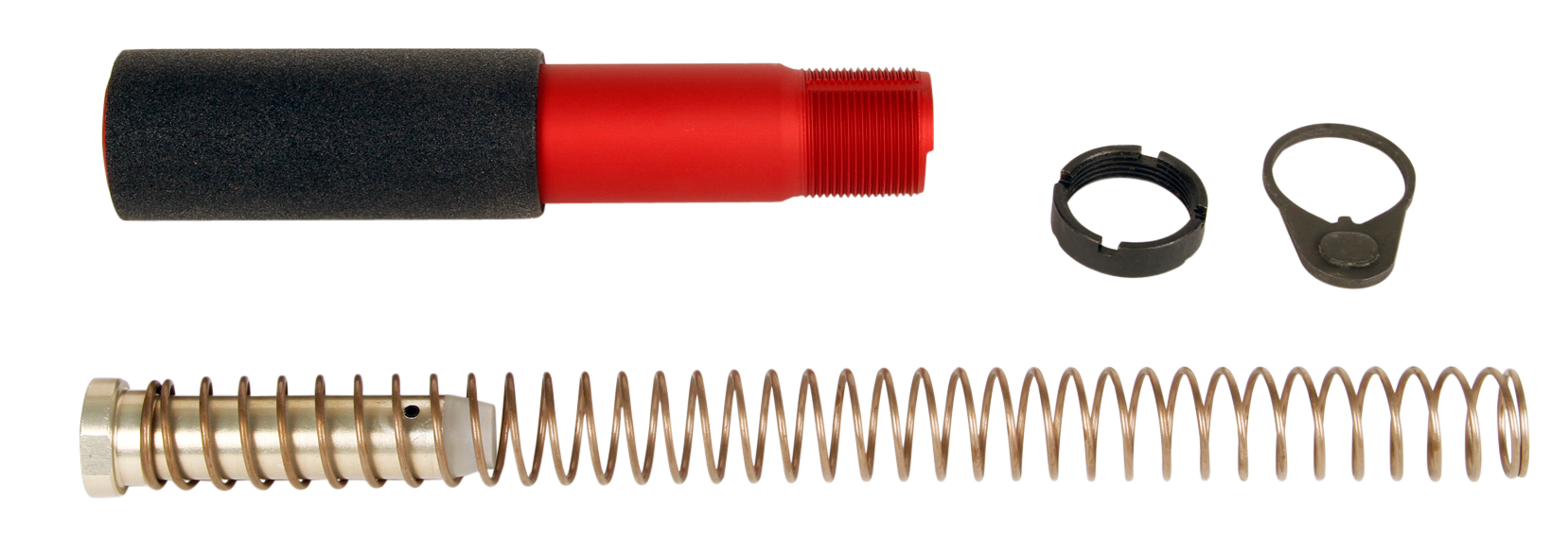 LBE Unlimited PBUFKTRED Pistol Buffer Tube Kit Red AR-Platform - Small ...