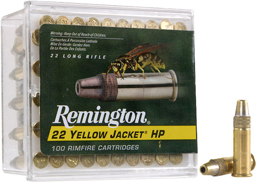 REMINGTON YELLOW JACKET 22LR 33GR TC LEAD-HP 100RD 50BX-CS - Rifle Ammo ...