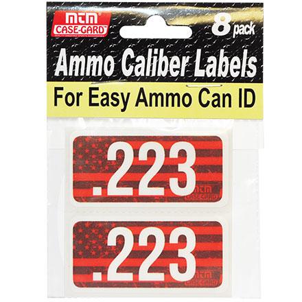 MTM Ammo Caliber Labels .223 Rem Red 8-ct - Small Rifle Parts at ...