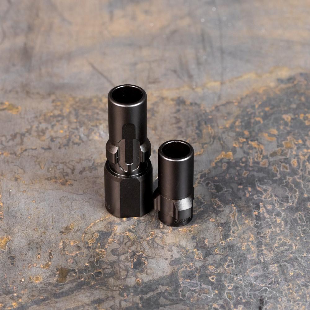 SilencerCo 3-Lug Muzzle Device 5-8x24 .45 cal - Black Powder Pistols ...