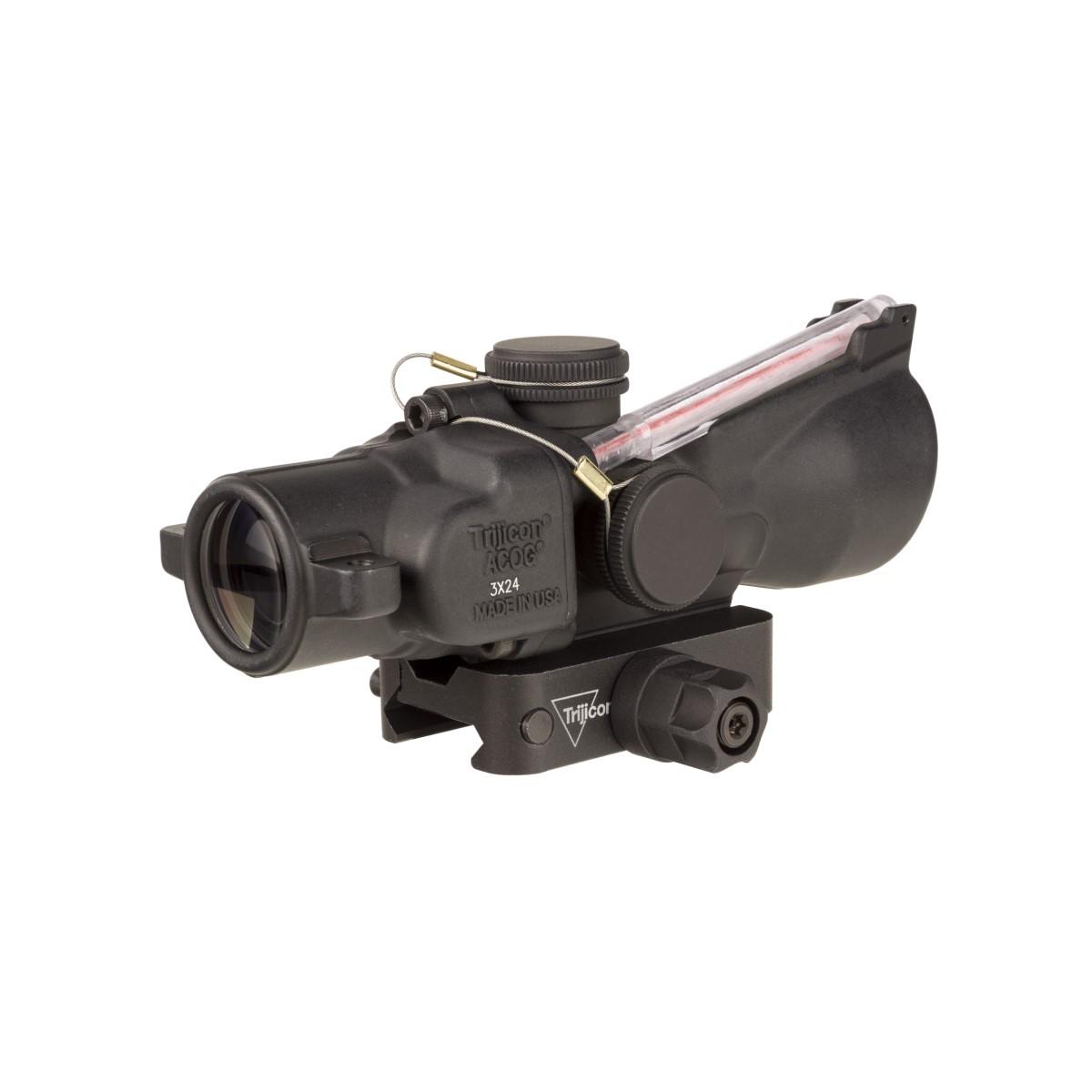Trijicon Compact ACOG 3x24 Rifle Scope Low Height Red Crosshair .223 ...