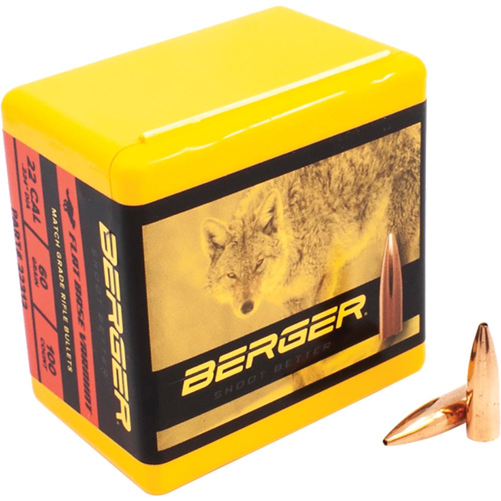 Berger Match Grade Varmint Bullets .22 cal .224" 60 gr FB 100-box ...