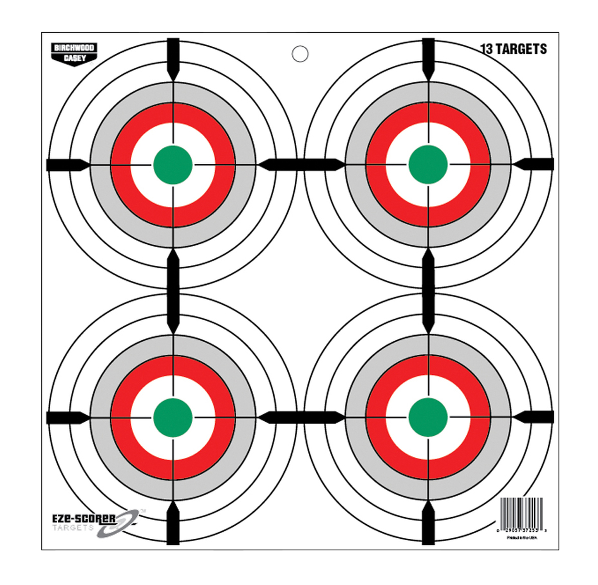 Birchwood Casey 37253 EZE-Scorer 12" Bullseye Paper Hanging Multi-Color ...