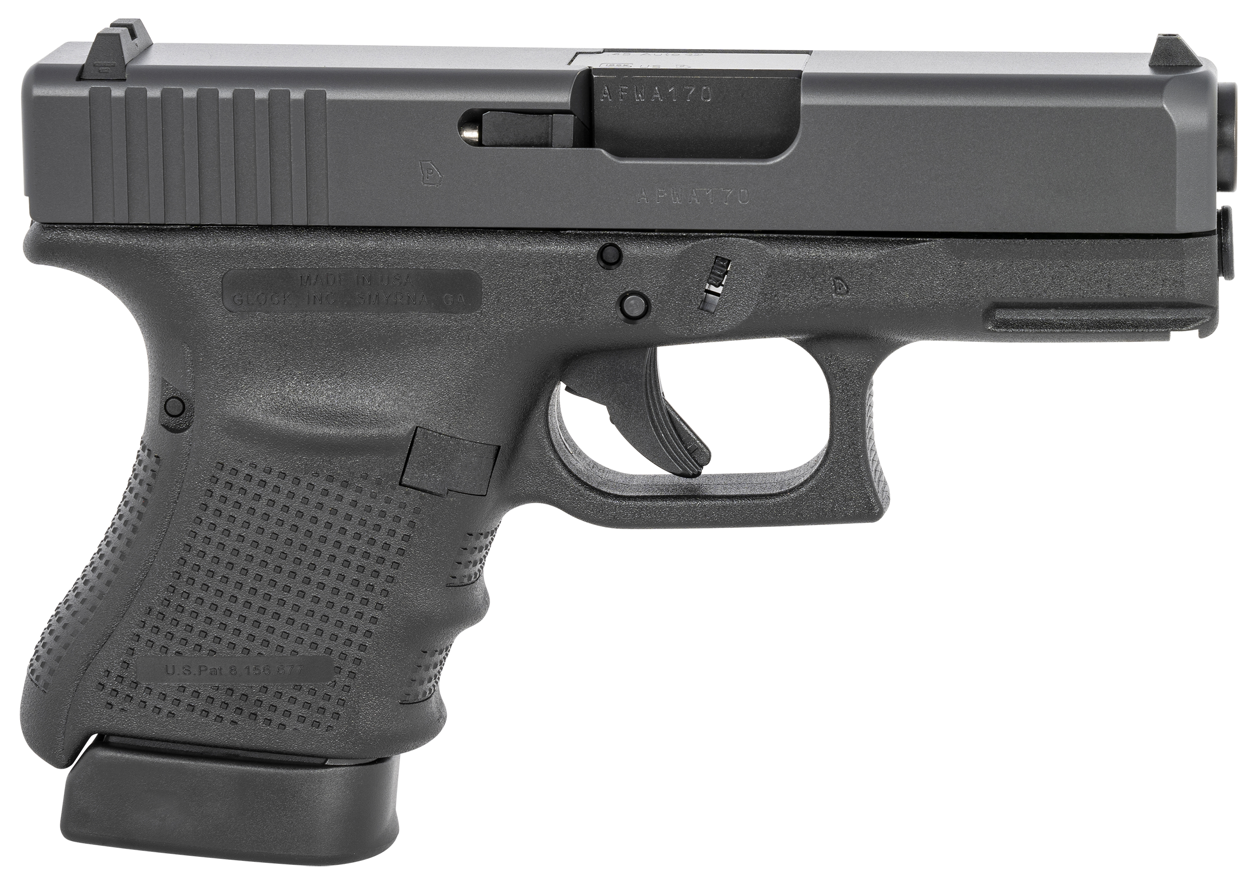 Glock ug3050201 g30 gen4 subcompact 45 acp 3.78" barrel 10+1, black fra ...