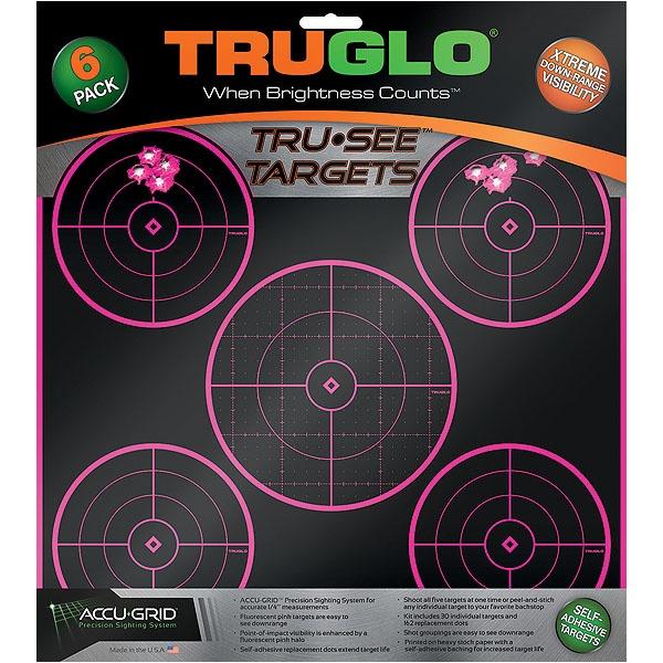 Target 5-bull 12x12 pnk 6pk - Shooting Targets at GunBroker.com ...