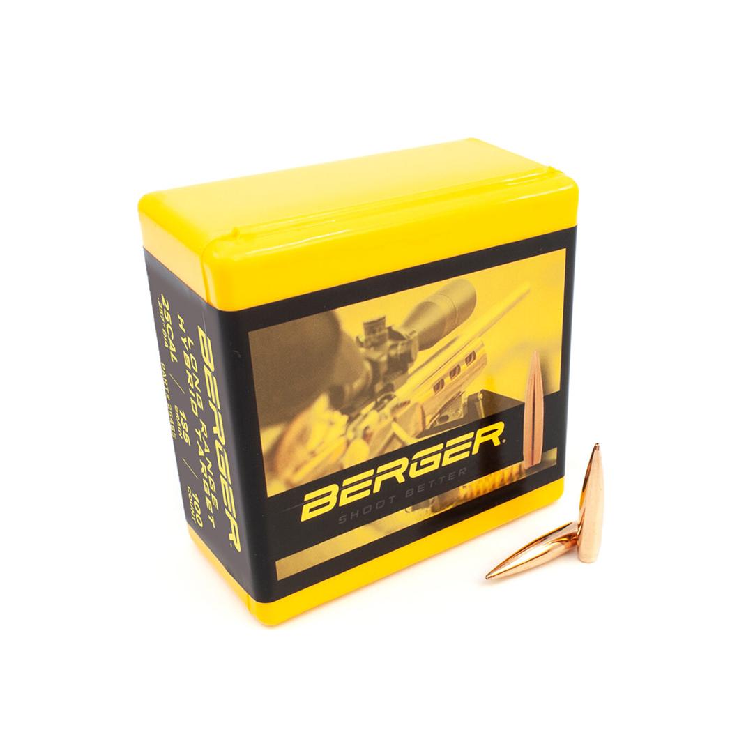 Berger rifle bullets .25 cal 135gr lr hybrid target 100-rd box ...