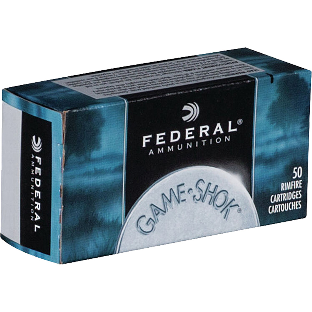 Federal game-shok rimfire ammo 22 lr 25 gr. 12 lead bird shot 50 rd ...