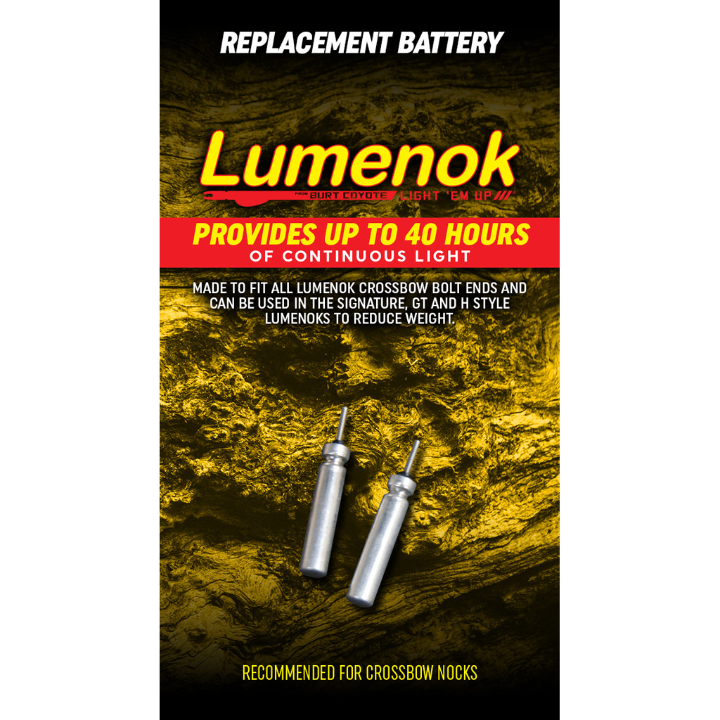 Lumenok replacement batteries for bolt ends 2 pk. - Other Gun ...