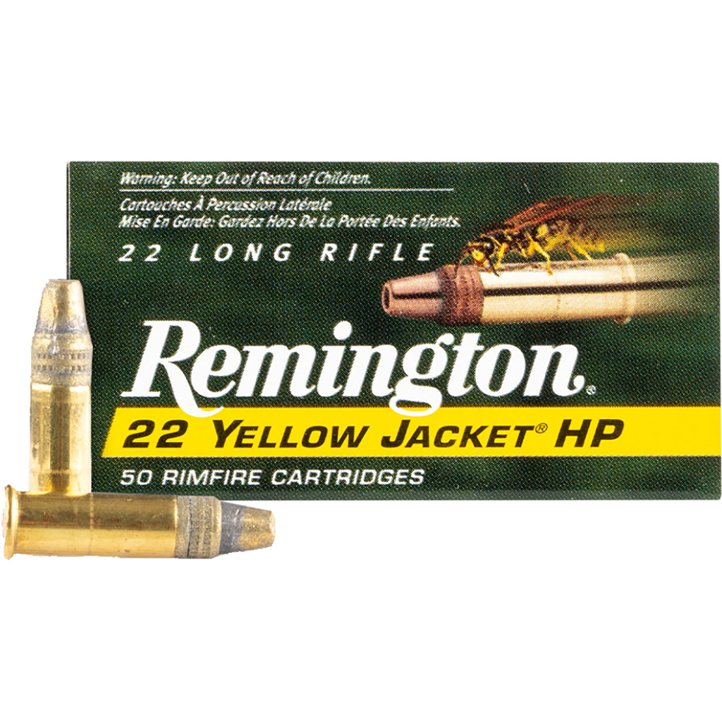 Remington yellow jacket rimfire ammo 22 lr. 33 gr. Tchp 50 rd ...