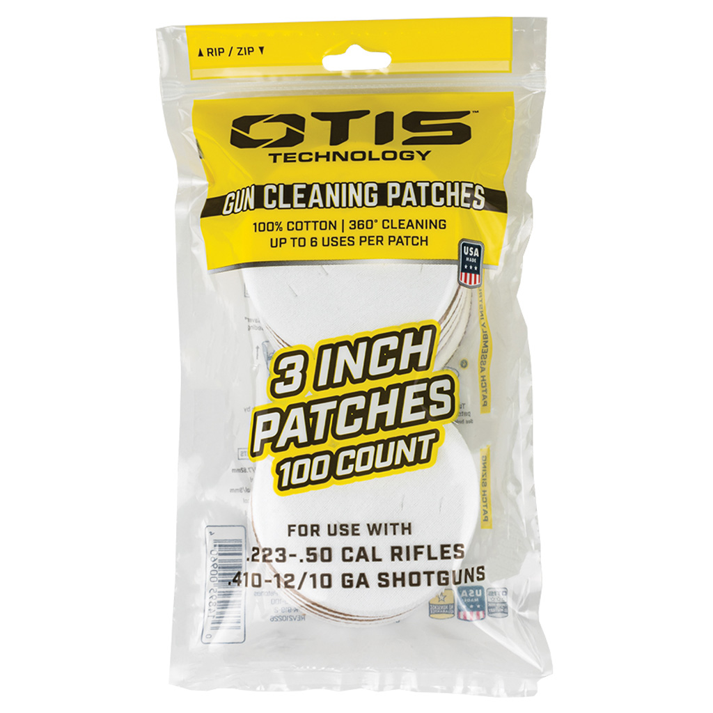 Otis cleaning patches 3 in. 100 pk. - Gun Cleaning Kits & Supplies at ...
