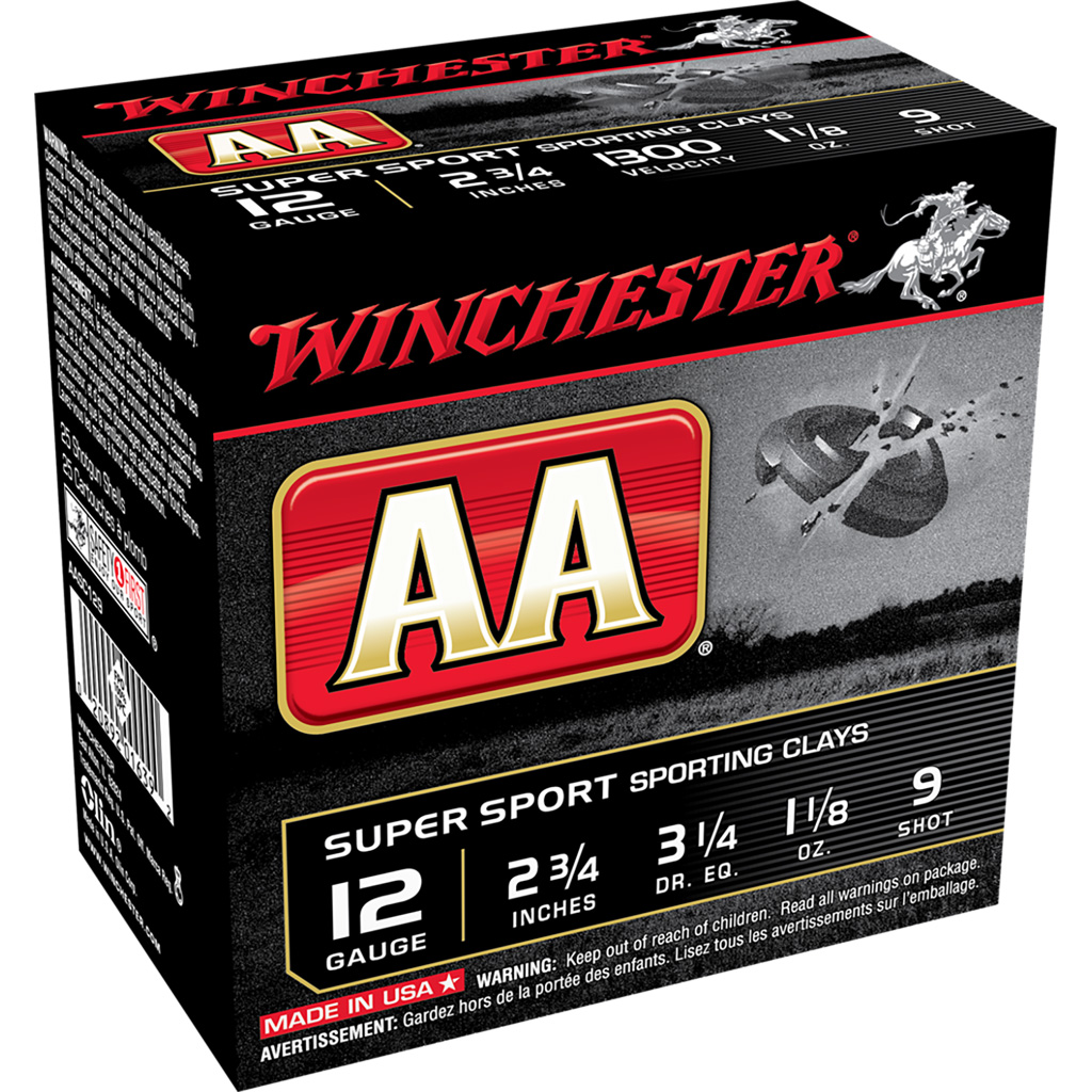 Winchester aa sporting clays load 12 ga. 2.75 in. 1 1-8 oz. 9 shot 25 ...