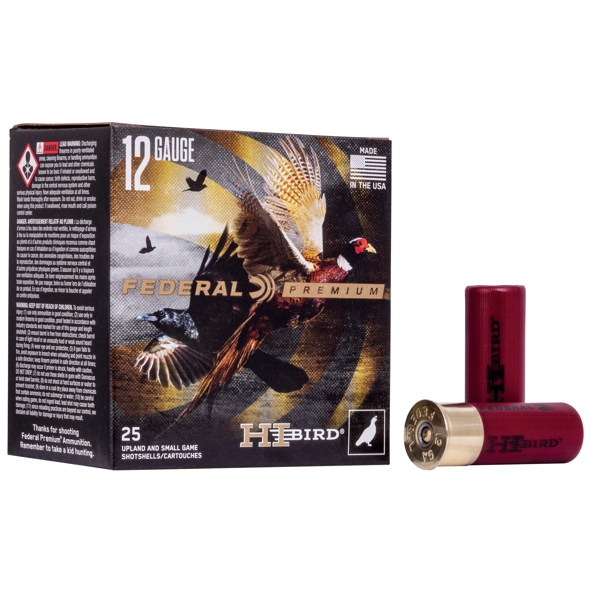 Fed hi-bird 12ga 2.75" 6 25-250 - Shotgun Shells at GunBroker.com ...