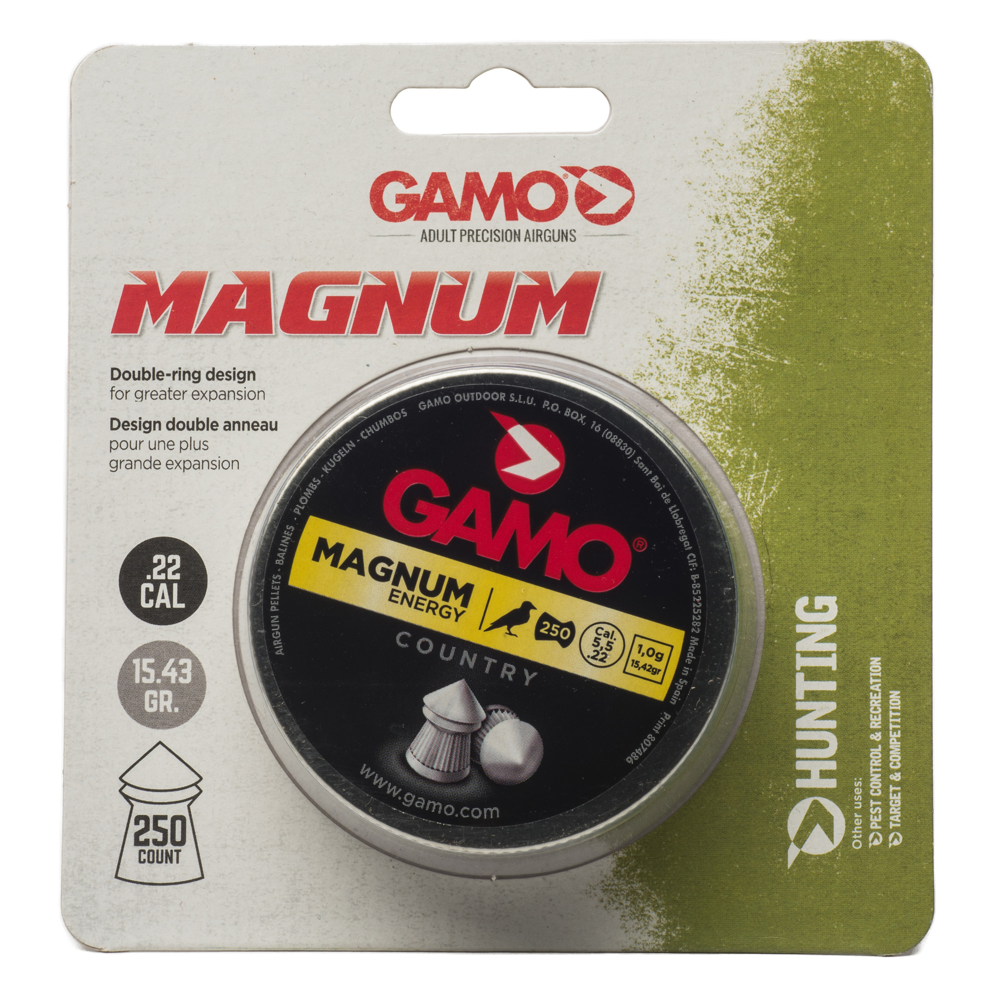 Gamo magnum sp dbl ring .22 250ct - Other Ammunition at GunBroker.com ...