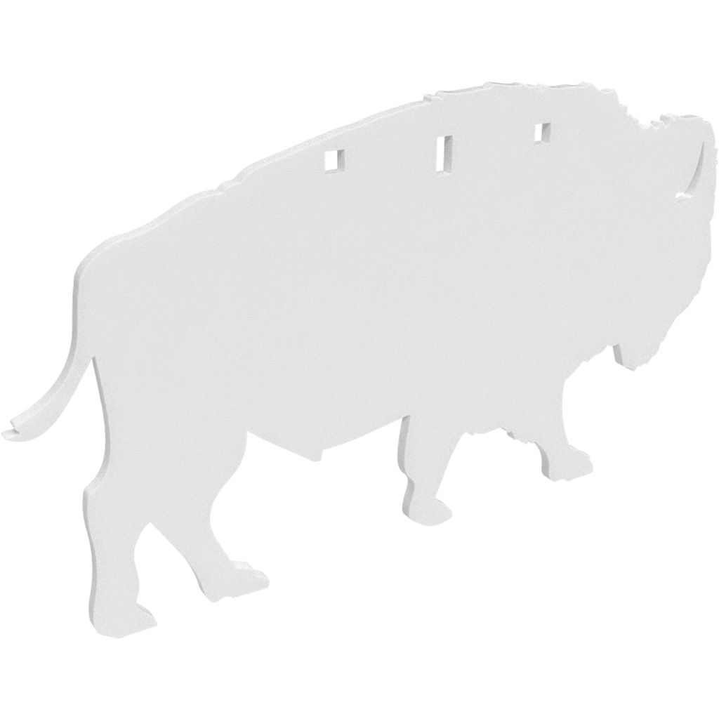Birchwood casey ar500 silhouette 3-hole bison 3-8" - Shooting Targets ...