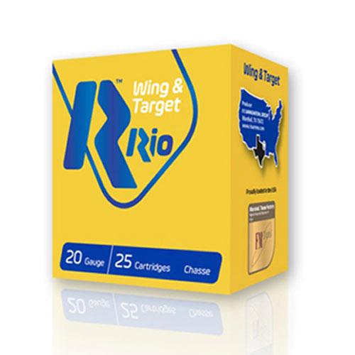 Rio wing & target shotshell 20ga 2-3-4" 7-8oz 1250 fps 8 25-ct ...