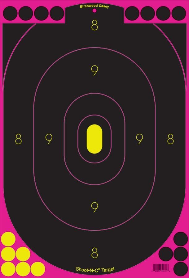 Birchwood casey shoot-n-c pink reactive targets 12"x18" 5-pack ...