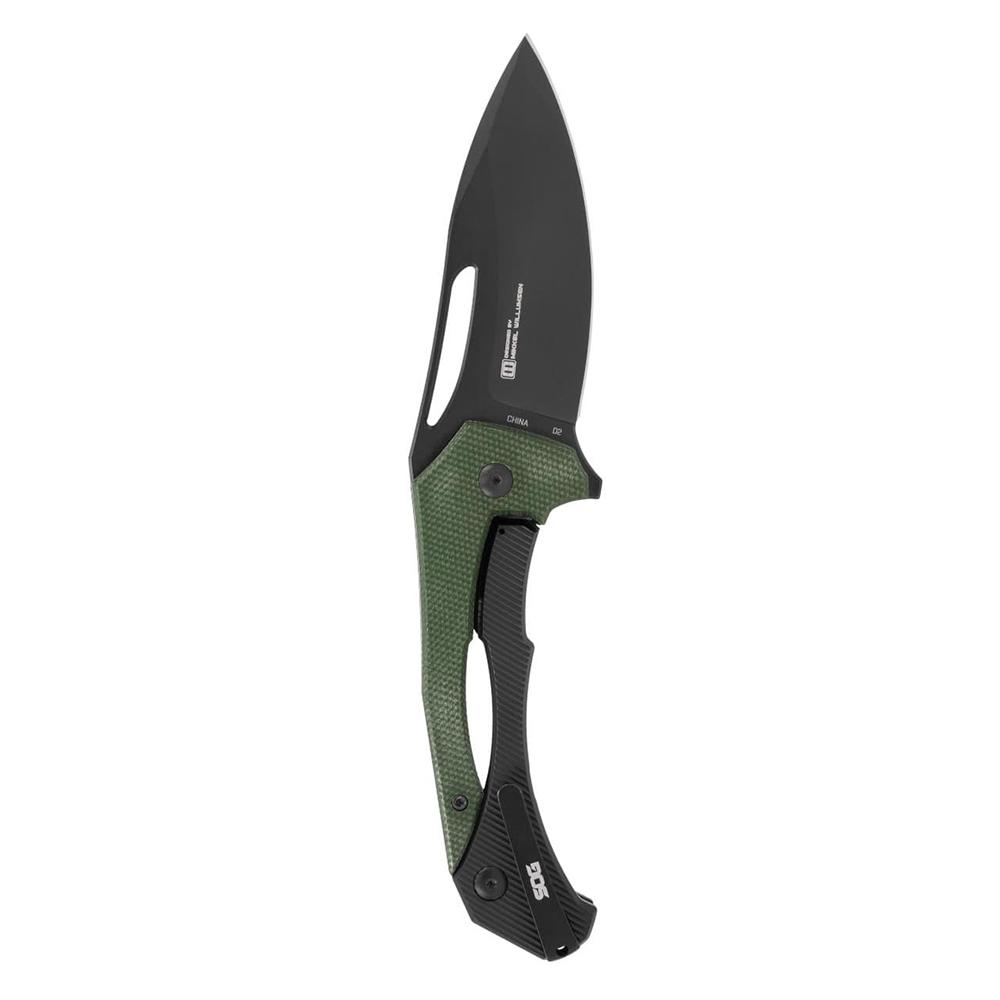 Sog knives bulwark flk folding knife 3" drop point blade od green ...