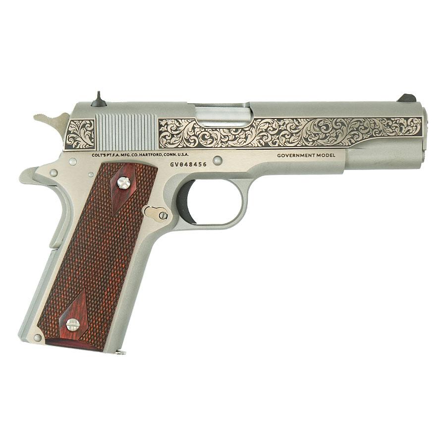 Colt government model "filigree frame and barrel" handgun .45 acp 7rd ...