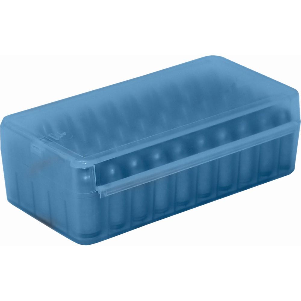 Mtm side slide handgun ammo box 9mm luger clear blue - Handgun Ammo at ...