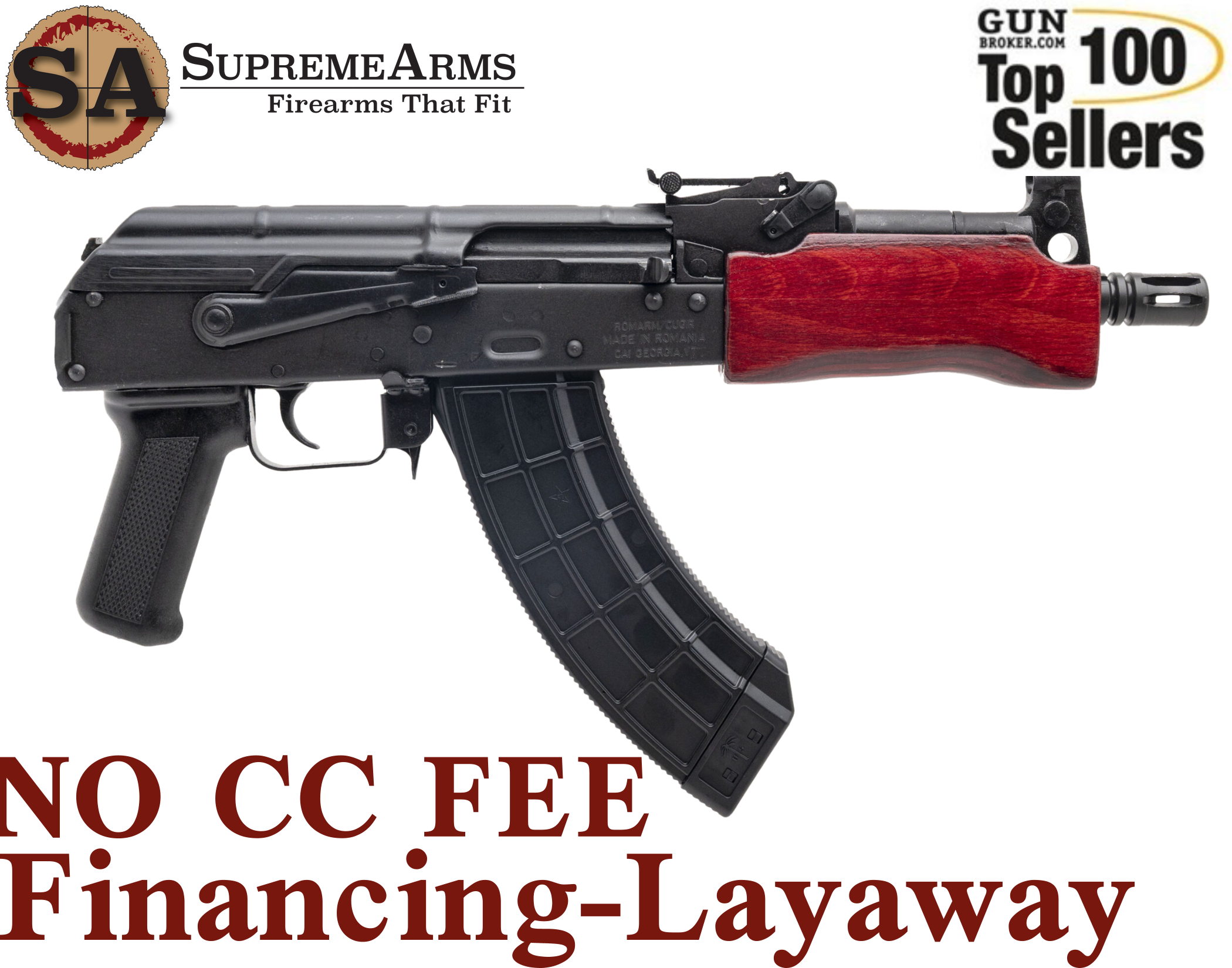 Century Arms Mini Draco Russian Red AK Pistol - Single Shot Pistols at ...