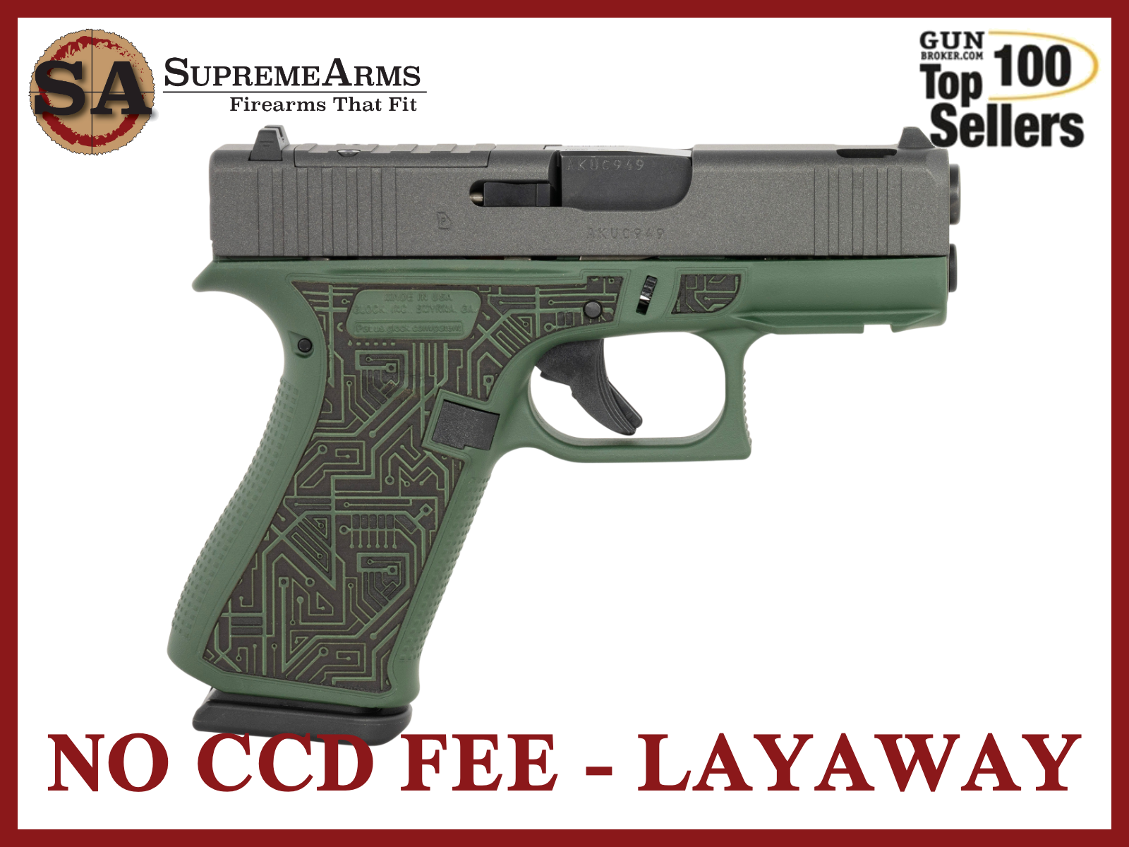 Glock 43X MOS - Semi Auto Pistols at GunBroker.com : 1137963897