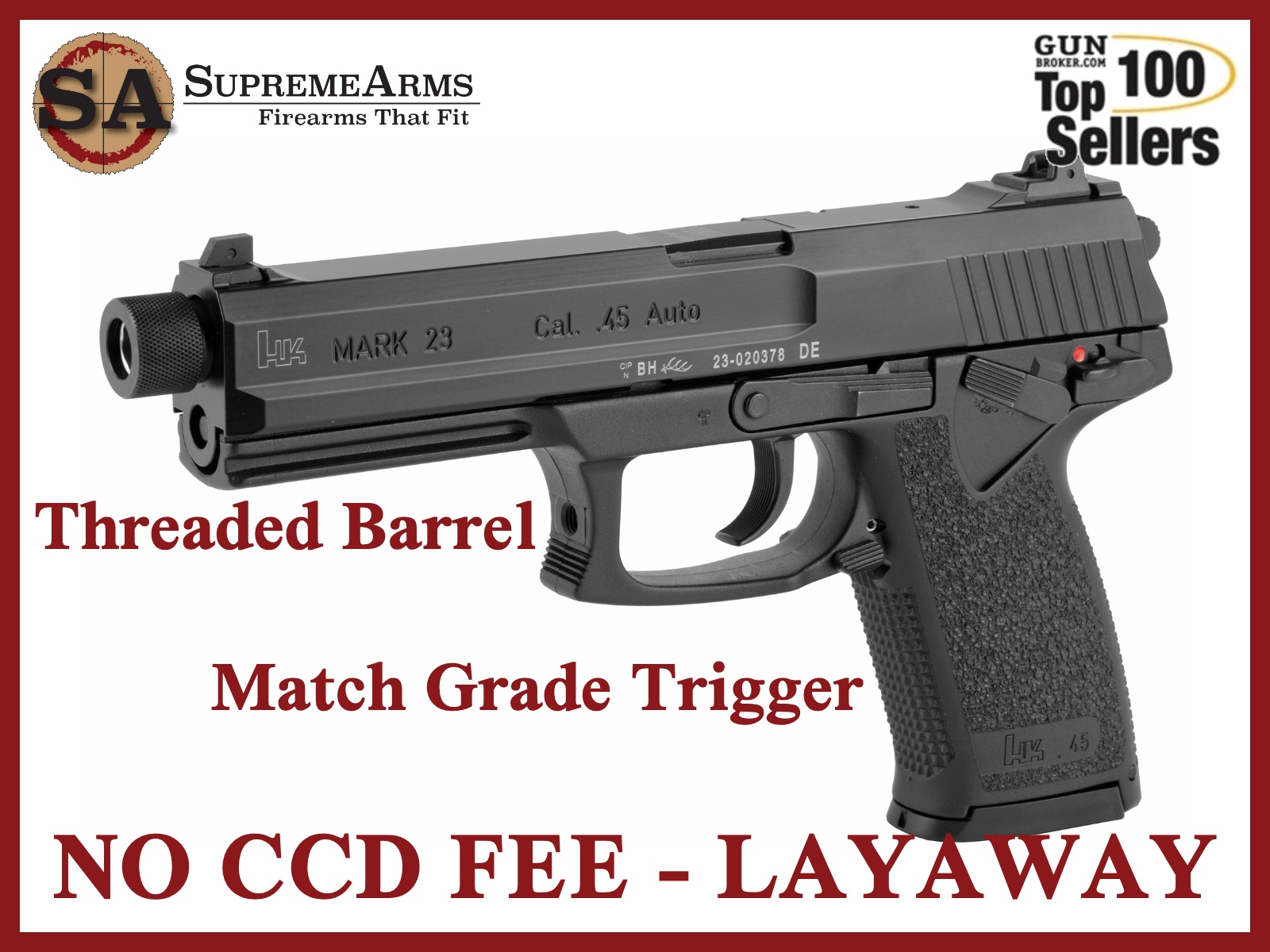 HK Mark 23 - Semi Auto Pistols at GunBroker.com : 1152200971