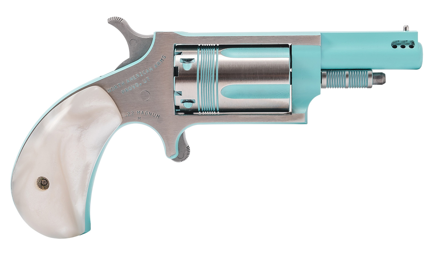 North american arms 22mpb iris undefined 22 mag 5 shot 1.63" turquoise ...