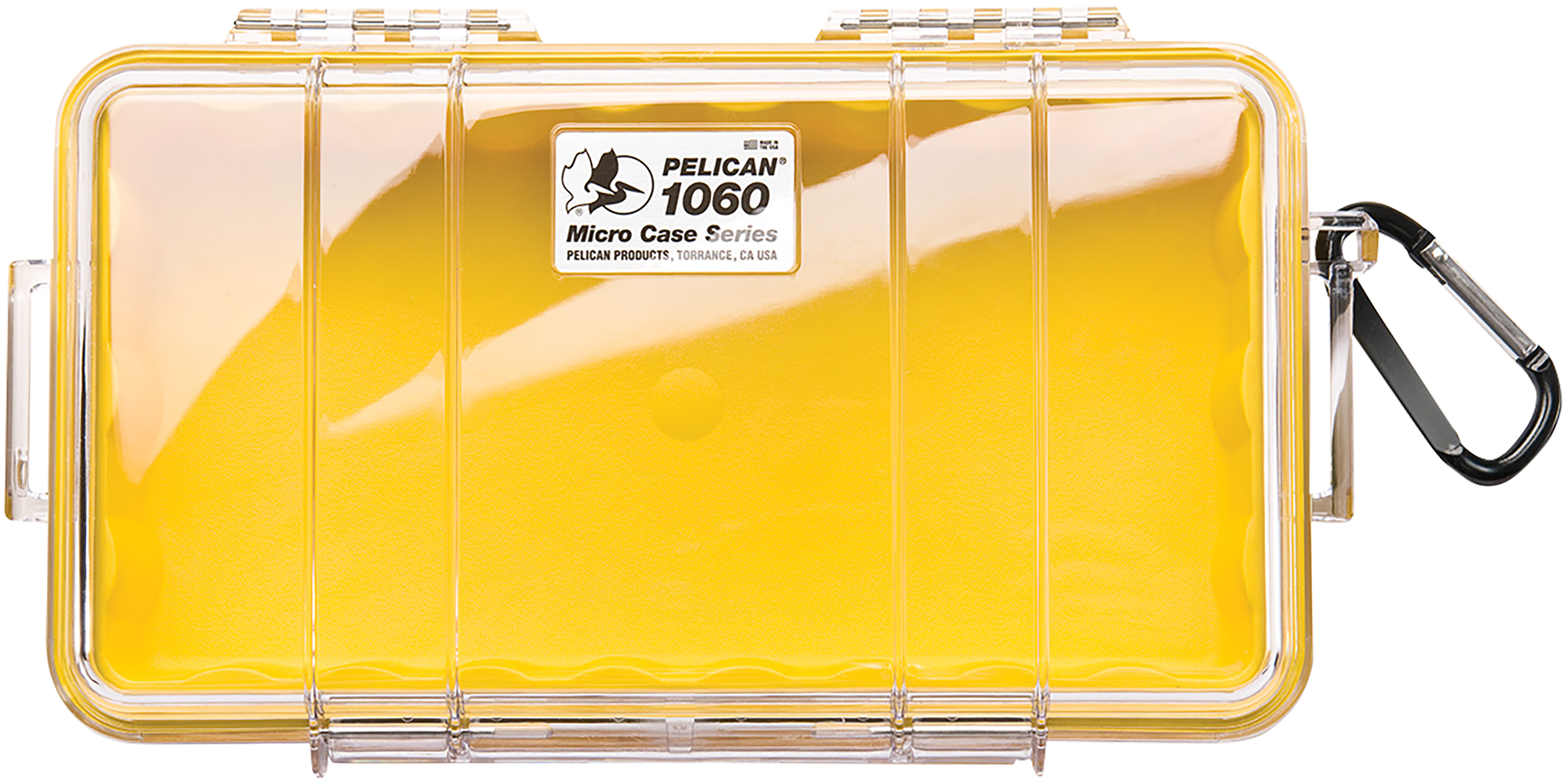 Pelican 1060027100 micro case yellow-clear polycarbonate 9.88" long ...