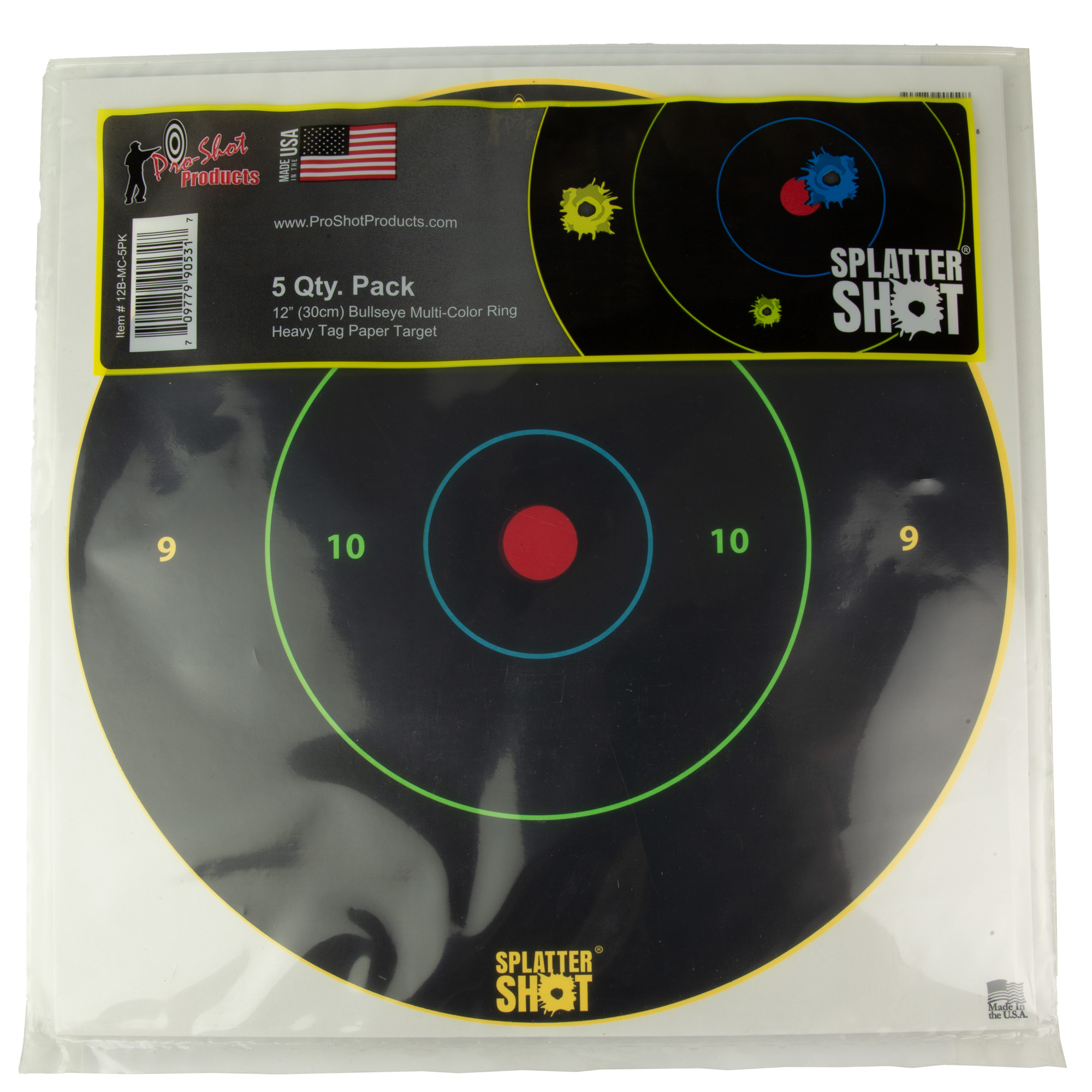 Proshot 12" multi clr bullseye 5pk - Shooting Targets at GunBroker.com ...