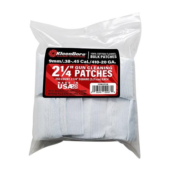 Kleenbore 2 1-4" bore cleaning patches .38-.45 cal .410-20 ga 250-ct ...
