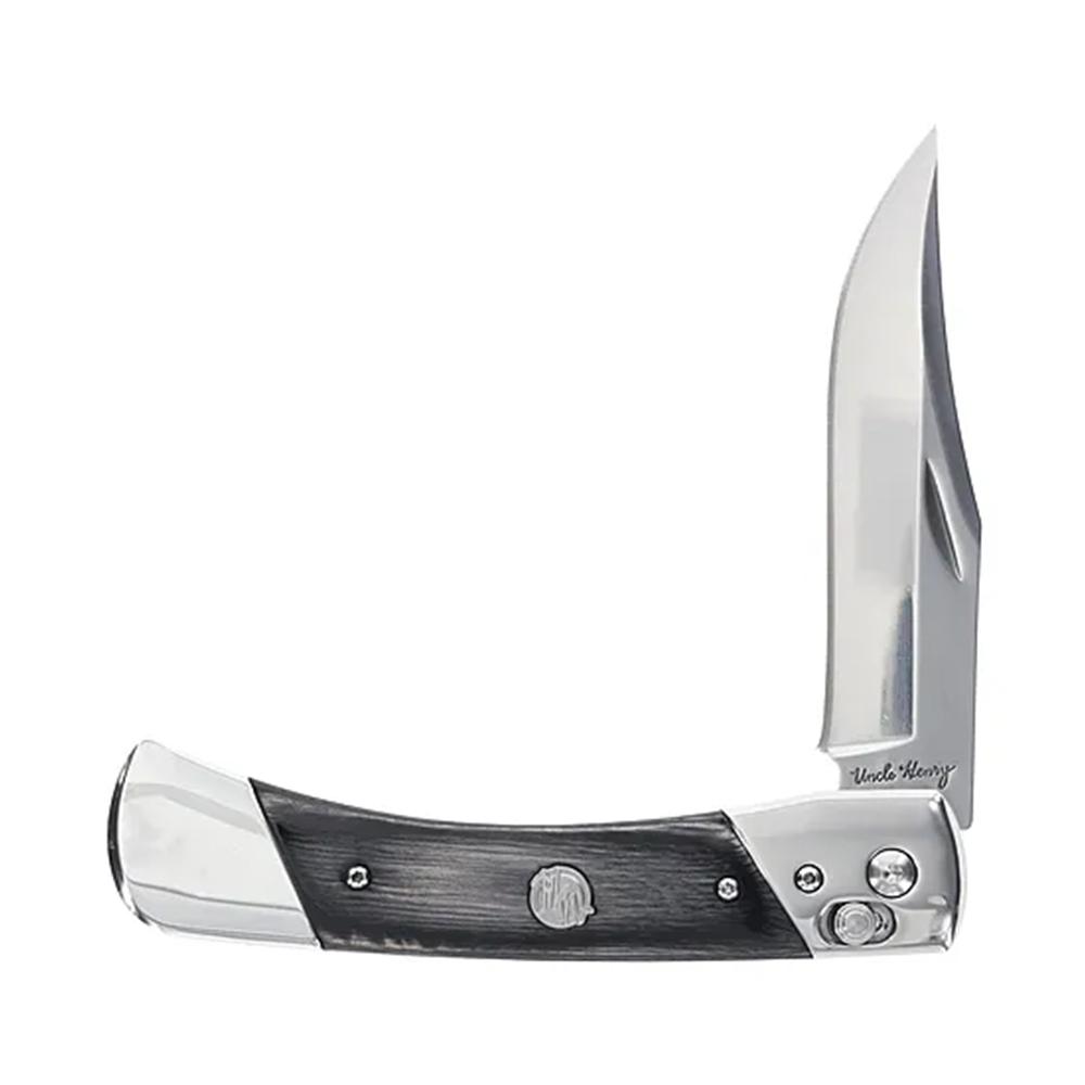 Uncle henry plb7 bear paw folding knife 3-4-5" clip point blade black ...