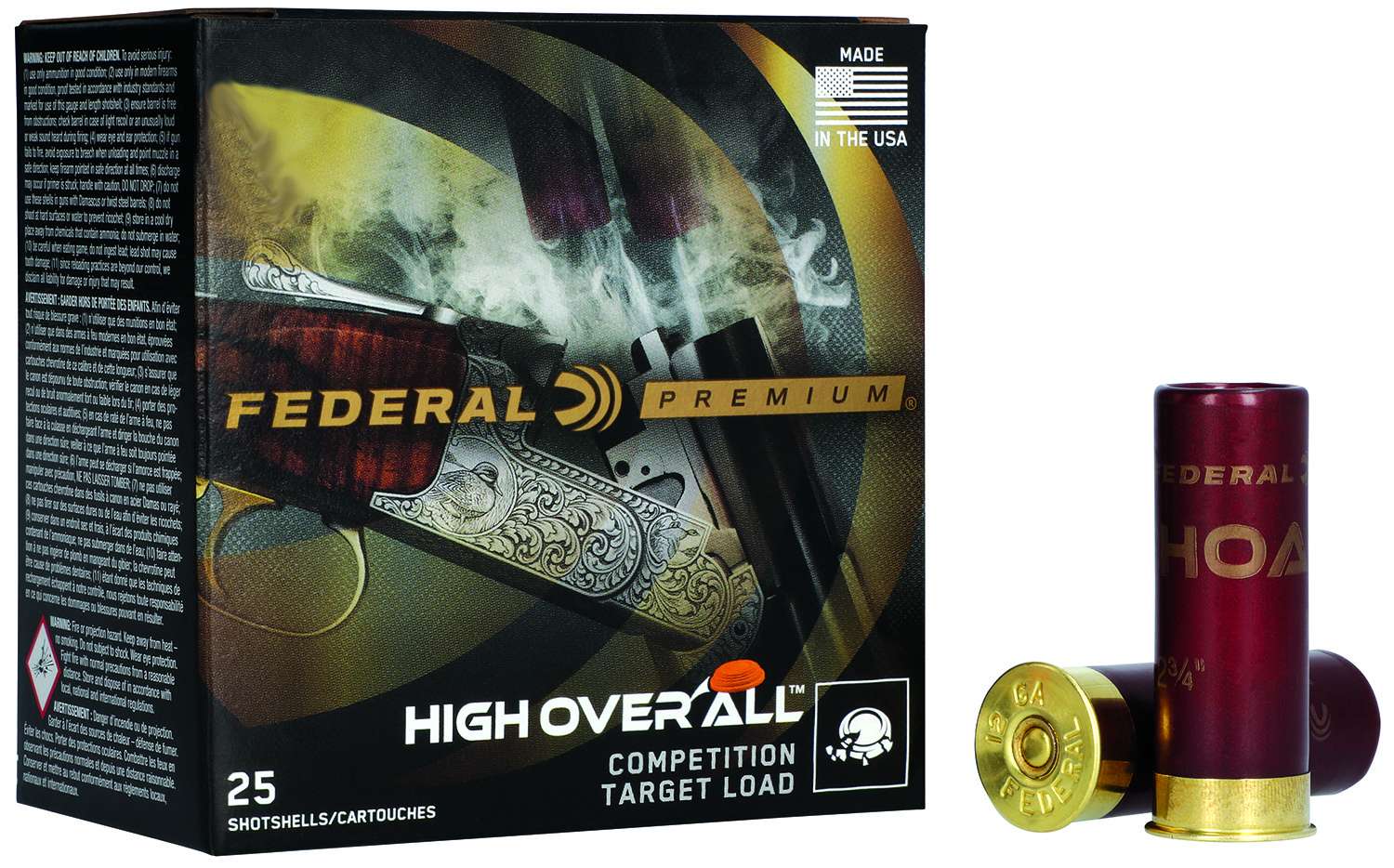 Federal Premium High Overall 28 GA 23-4in. 3-4oz. #7.5 Shot 25 Rounds ...