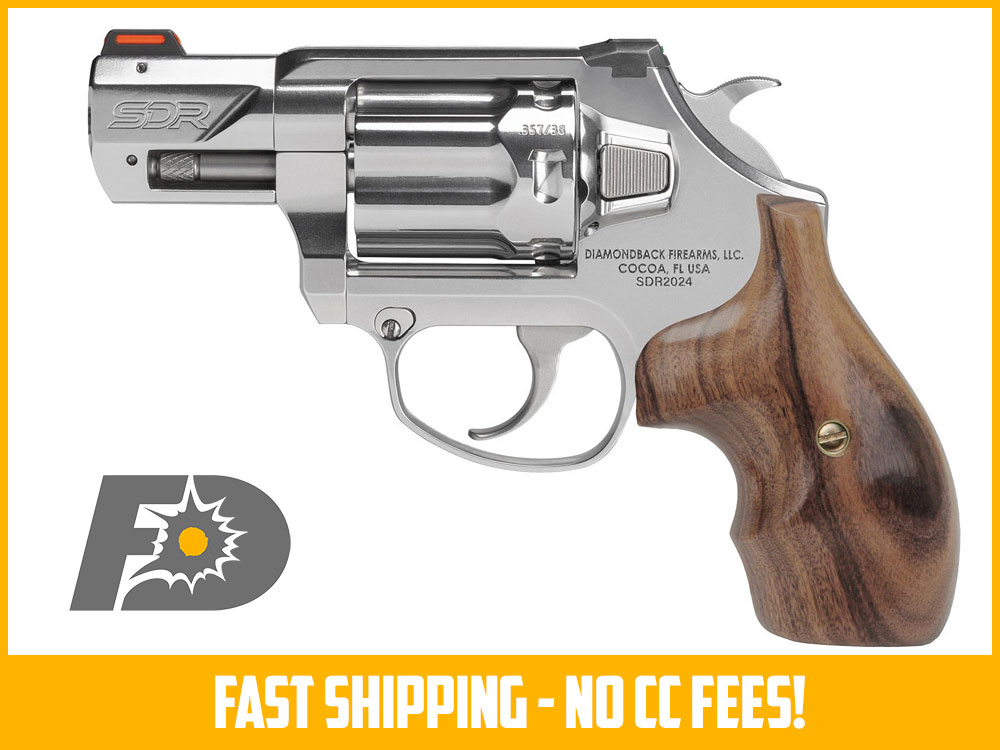 Diamondback SDR .357 Mag-.38 Special, 2" barrel, 6 rnd - Hogue Wood ...