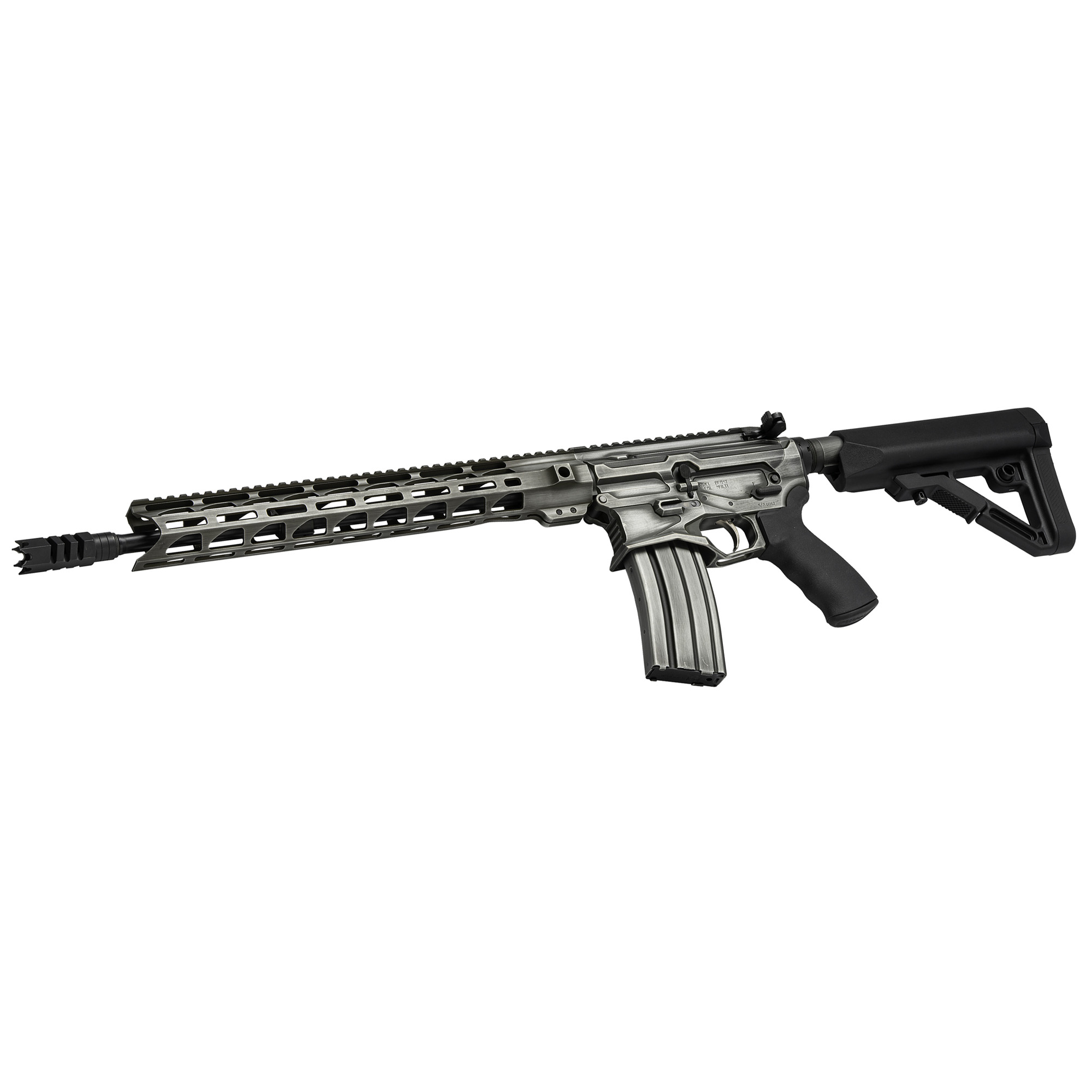WMD Guns Beast 5.56 NATO 16" 30rd Destressed Black and Silver - Semi ...