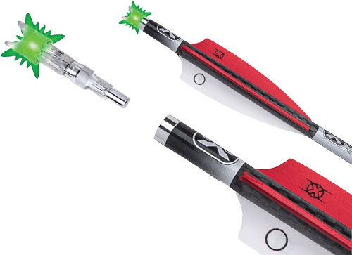Ten point Lighted Xbow Nock Alphablaze Green 3pk - Archery Supplies at ...