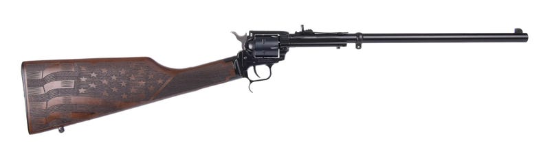 HERITAGE FIREARMS ROUGH RIDER .22 LR 16" 6RD AMERICAN FLAG WALNUT-BLACK ...