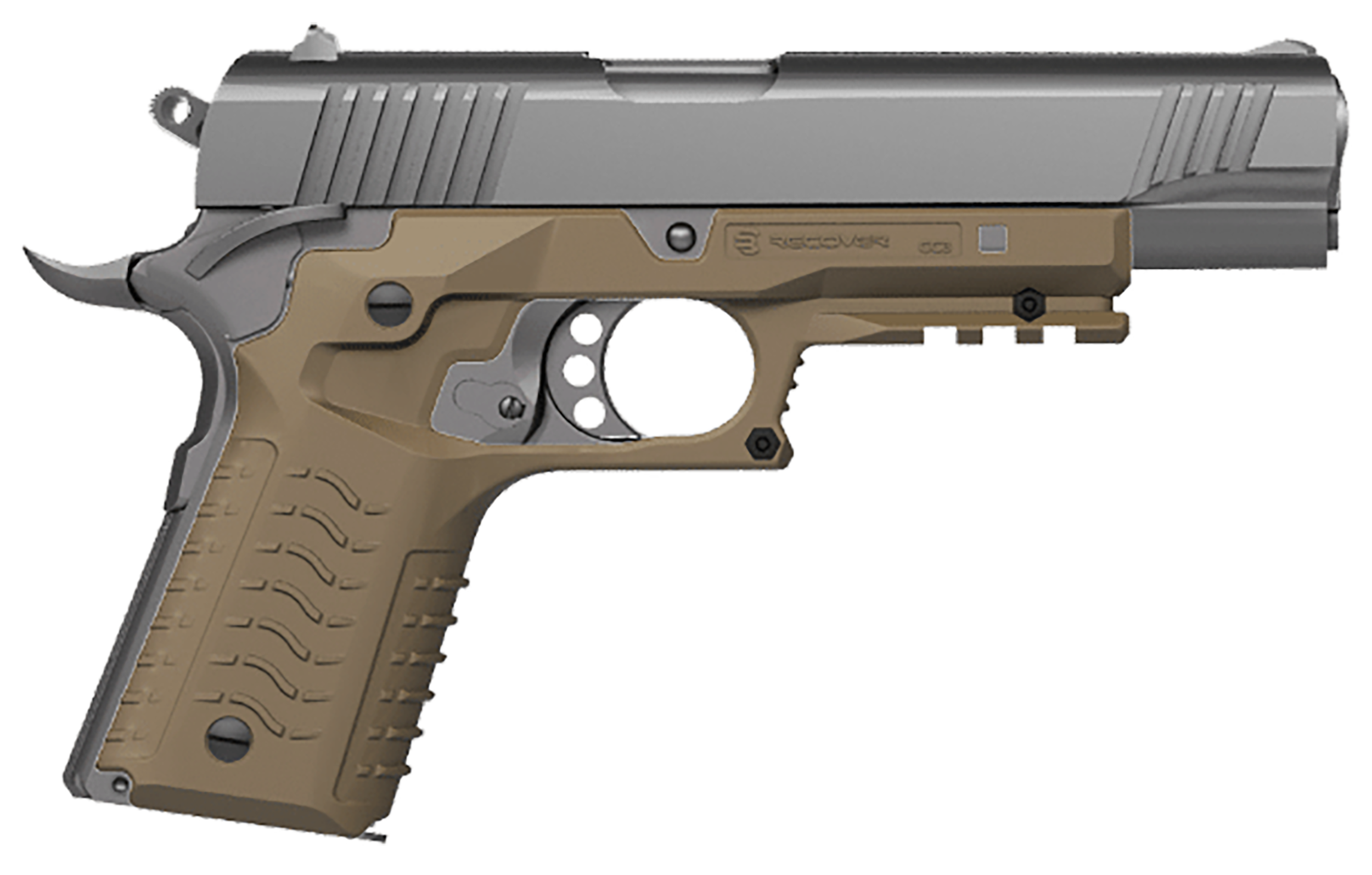 RECOVER TACTICAL TACT. CC3H 1911 GRIP AND RAIL SYSTEM TAN - Other AR15 ...