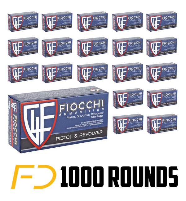 Fiocchi Training Dynamics 9MM 124gr FMJ 1000 Rounds (Case) - Pistol ...
