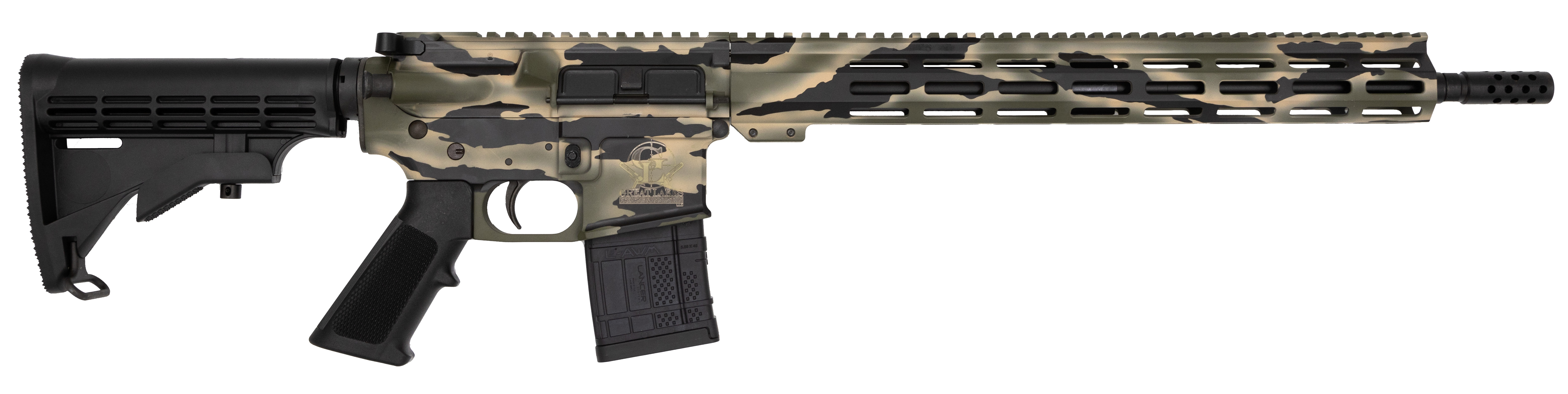 GREAT LAKES FIREARMS & AMMO AR15 .223 WYLDE 16" 30RD PURSUIT GREEN CAMO ...