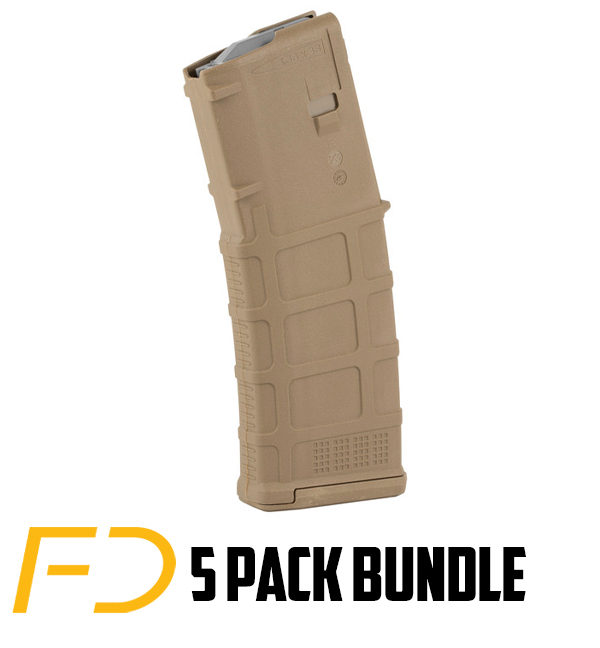 Magpul PMAG M3 .223 Remington 30 rnd Coyote Tan 5 pack - Rifle ...