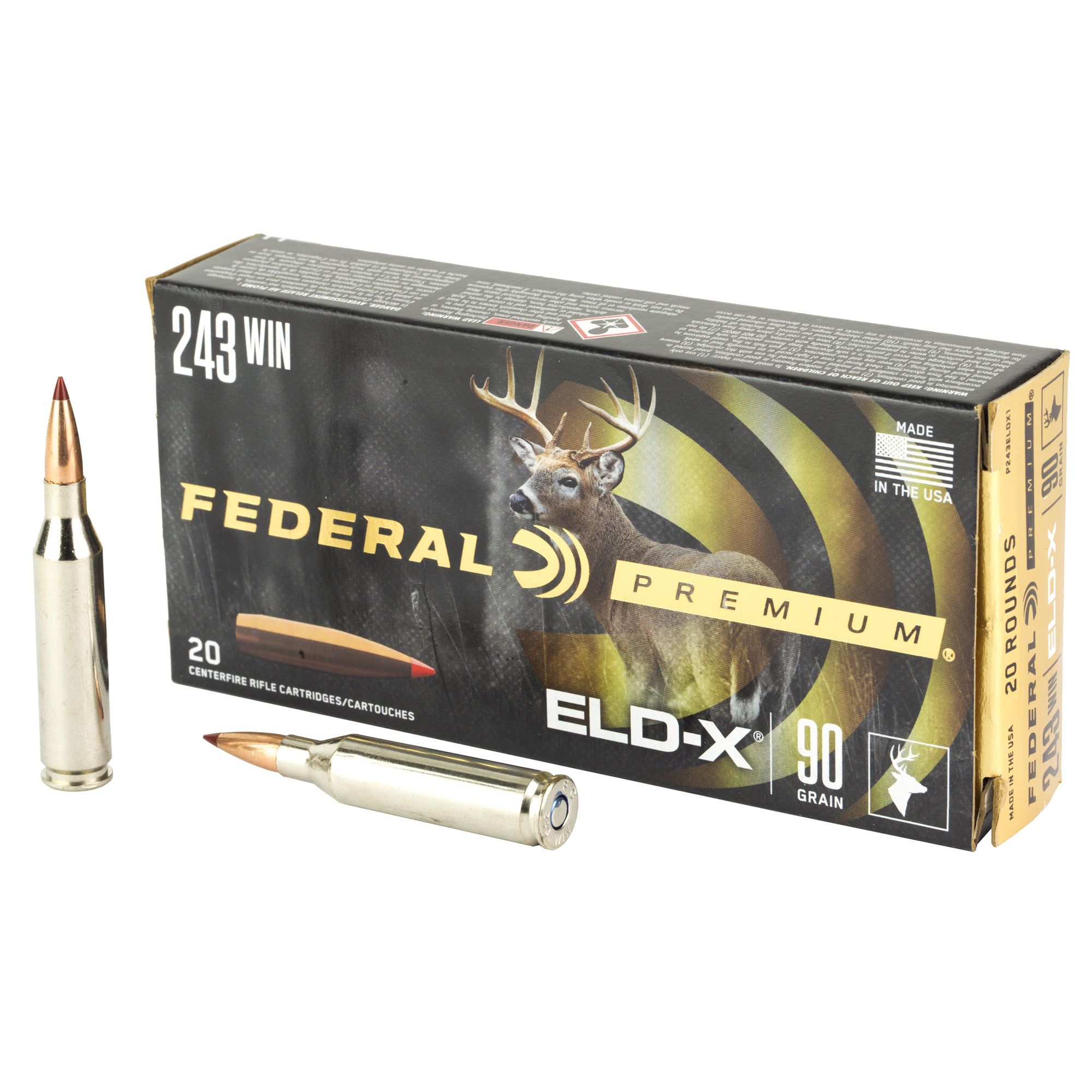 Federal Premium 243 Cal 90gr ELDX 20 Rounds [MPN: P243ELDX1] - Rifle ...