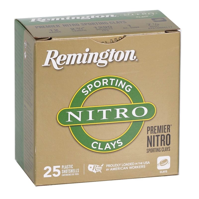 Remington Premier Nitro 12 GA 23-4in. 1oz. #7.5 Shot 25 Rounds [MPN: R2 ...