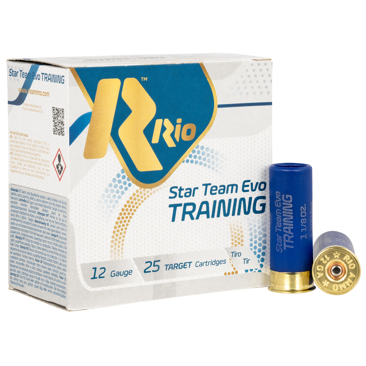 Rio Ammunition Team Target 12 GA 23-4in. 11-8oz. #8 Shot 25 Rounds [MPN ...