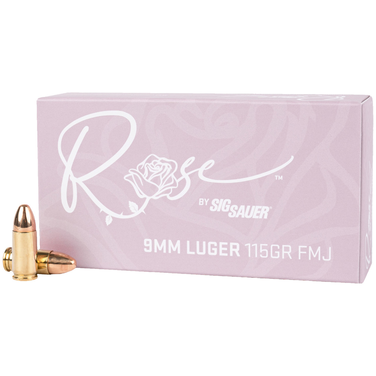 Sig Sauer Rose 9mm 115 GR Full Metal Jacket (FMJ) 50rd Box E9MMB1ROSE50 ...