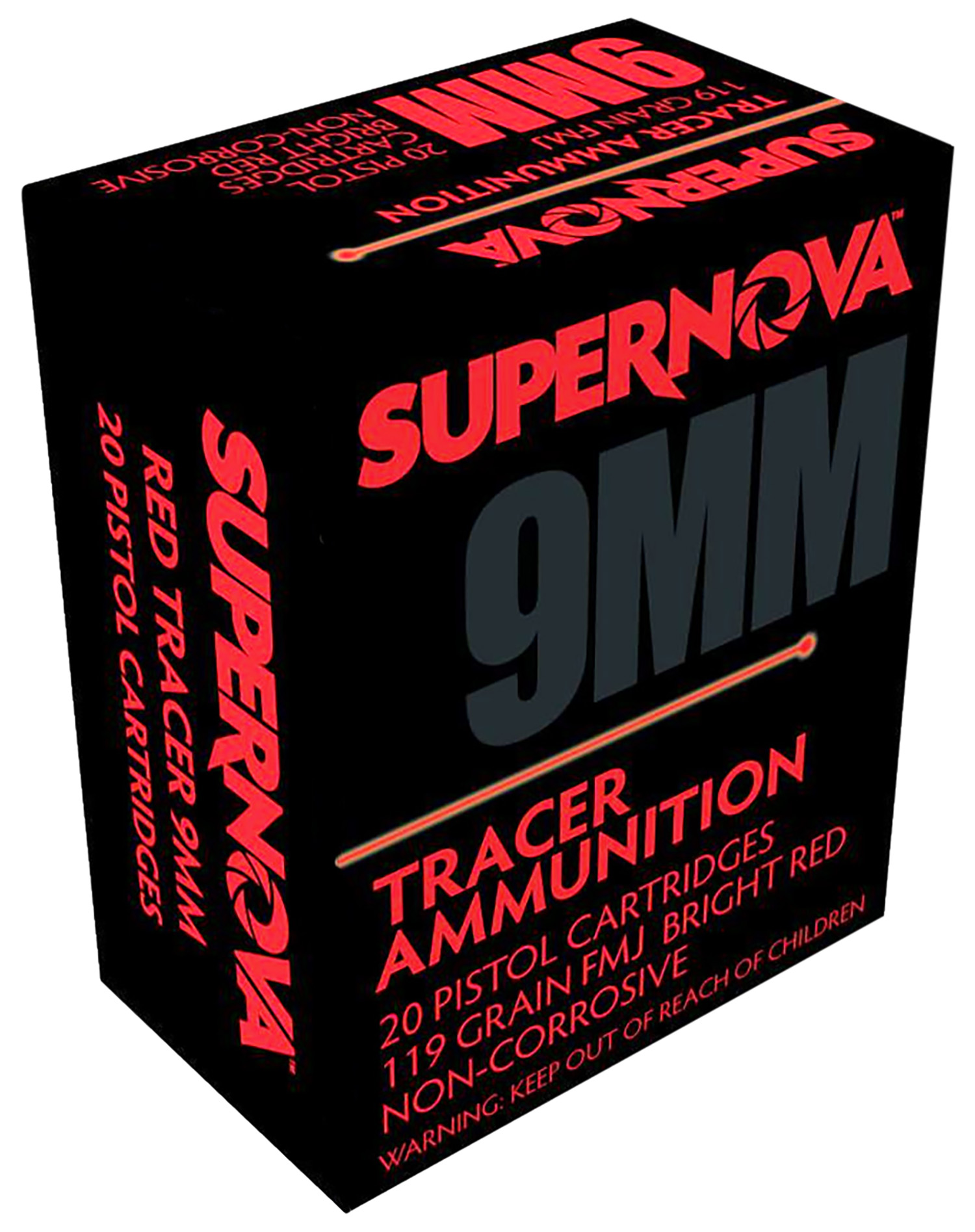 Supernova Red Tracer 9mm 119gr FMJ 20 Rounds [PMSN9MMR] - Pistol ...
