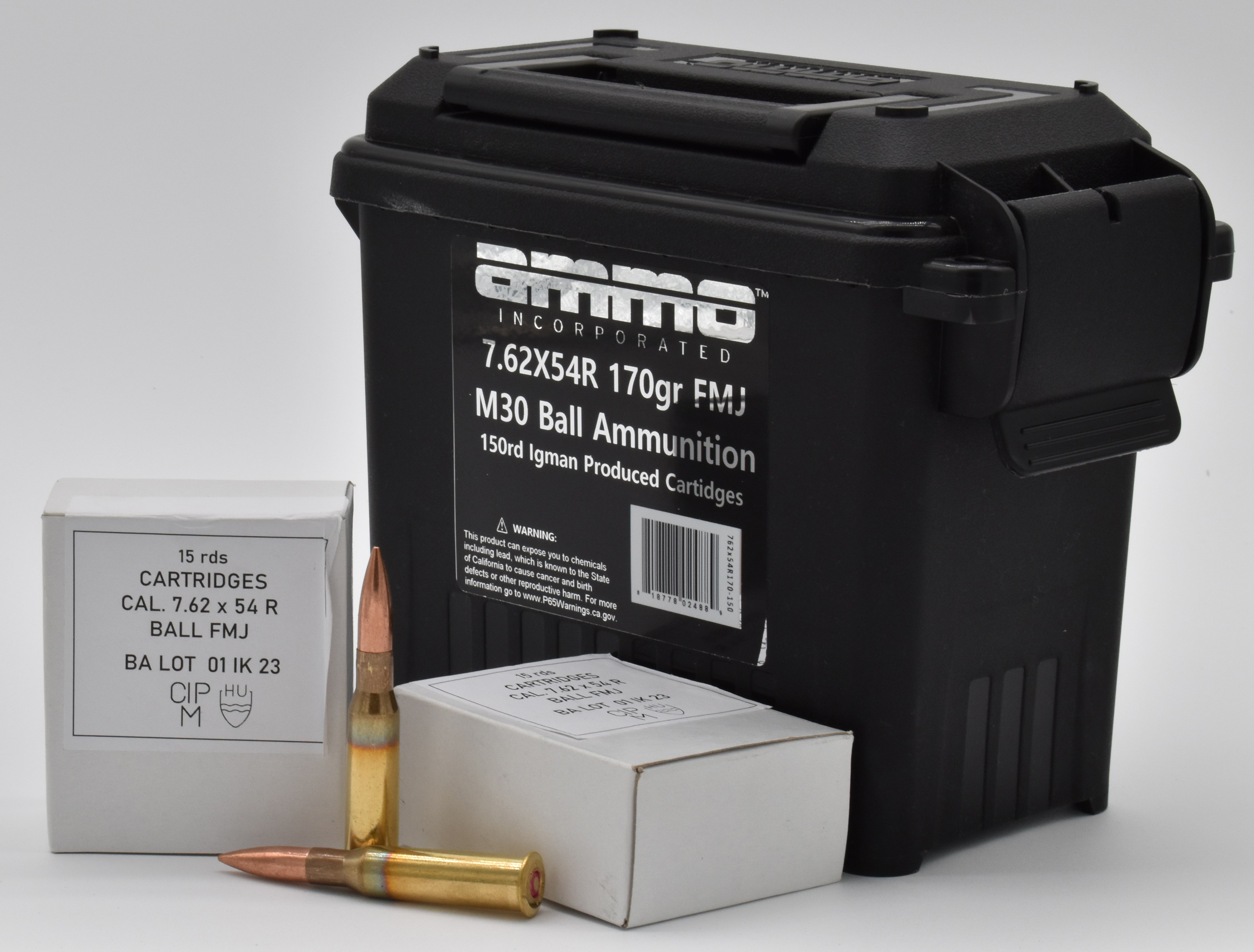 AMMO INC 7.62X54R 170gr FMJ 150 rounds - Rifle Ammunition at GunBroker ...
