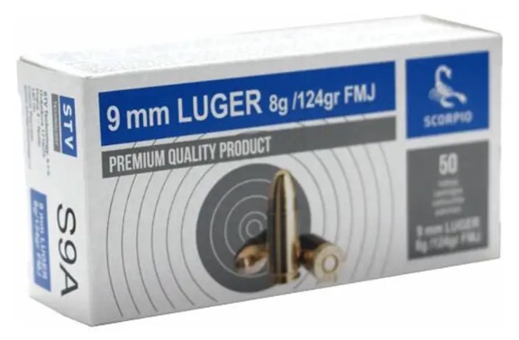 STV 9MM 124gr FMJ 50 Rounds [MPN: S9MM124F] - Pistol Ammunition at ...