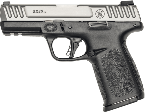 S&w Sd40 2.0 40sw 4" Fs 10 sh Silver Ss Slide-black Polymer - Semi Auto ...