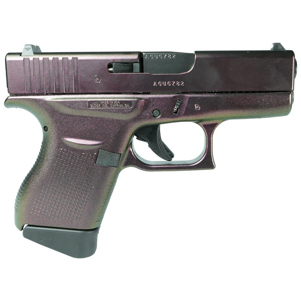 Glock 43 Custom "Shimmering Razorback" Subcompact Handgun 9mm Luger 6rd ...