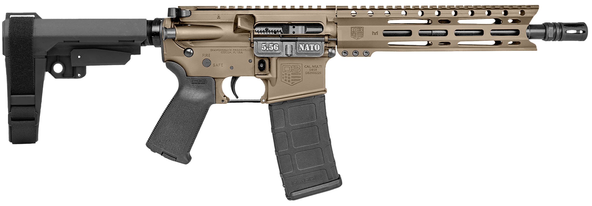 Diamondback Db15 Dia Db1916k061 556 10 Sba3 30r Fde - Semi Auto Pistols ...